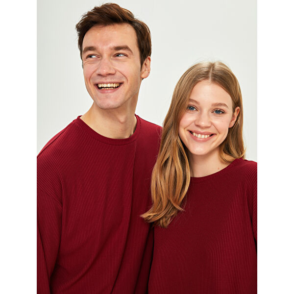 Bisiklet Yaka DÜz Uzun Kollu Kaşkorse Kumaş Kadın Tişört Bisiklet Yaka DÜz Uzun Kollu Kaşkorse Kumaş Kadın Tişört