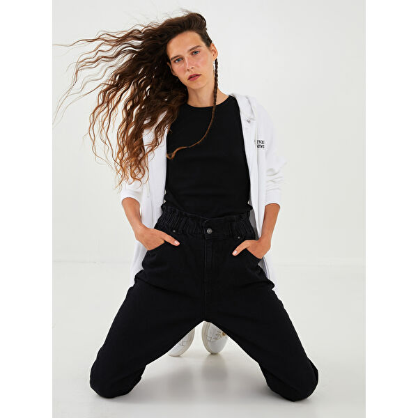 XSIDE Rahat Kalıp Cep Detaylı Kadın Jean Pantolon