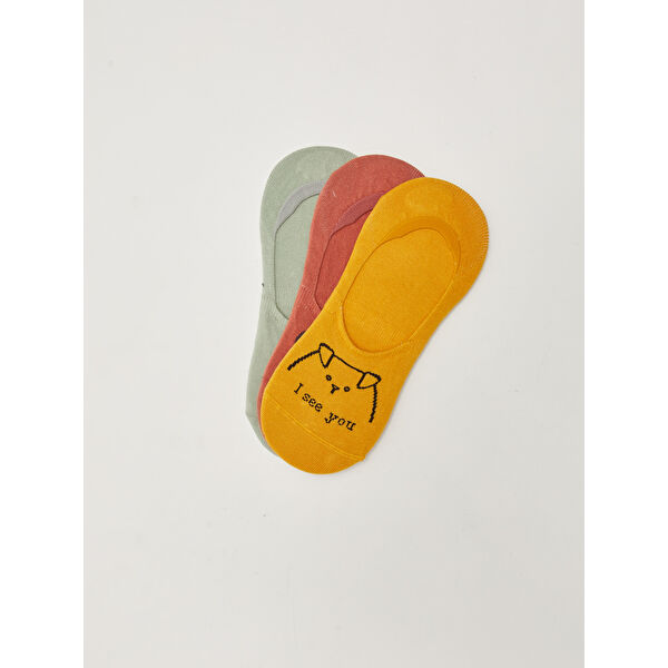 Baskılı Kadın Babet Çorap 3'lü Paket Baskılı Kadın Babet Çorap 3'lü Paket