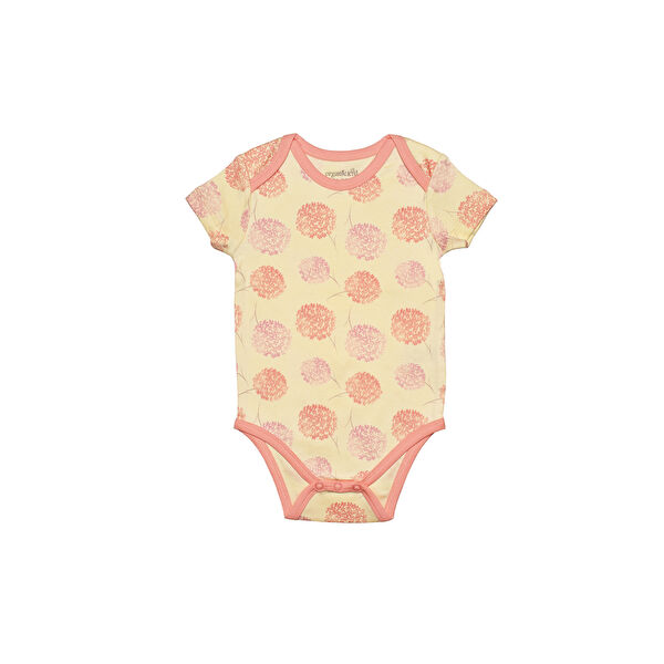 Organickid Organik Pamuklu Baskılı Çıtçıtlı Body