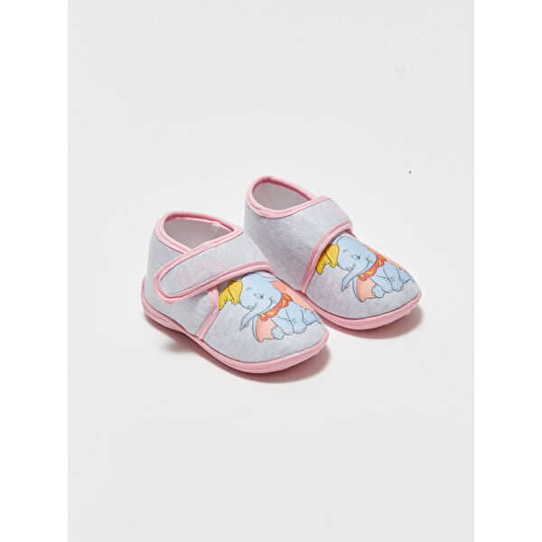 Dumbo Lisanslı Cırt Cırtlı Kız Bebek Panduf Dumbo Lisanslı Cırt Cırtlı Kız Bebek Panduf