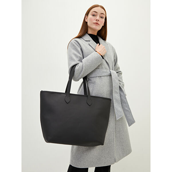 Deri Görünümlü Kadın Kol Çantası