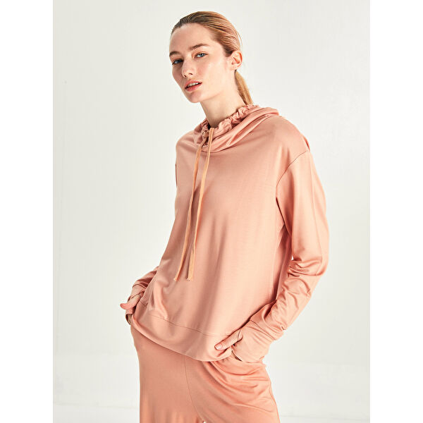 LCW ACTIVE Keşiş Yaka Düz Uzun Kollu Kadın Spor Sweatshirt LCW ACTIVE Keşiş Yaka Düz Uzun Kollu Kadın Spor Sweatshirt