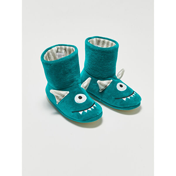 Nakış Detaylı Pelüş Erkek Çocuk Ev Botu