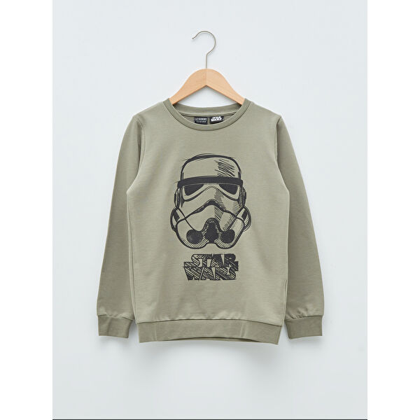 Bisiklet Yaka Star Wars Baskılı Uzun Kollu Erkek Çocuk Sweatshirt Bisiklet Yaka Star Wars Baskılı Uzun Kollu Erkek Çocuk Sweatshirt