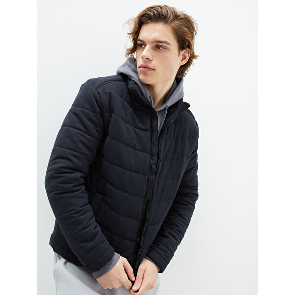 LCW CASUAL Slim Fit Dik Yaka Erkek Deri Görünümlü Mont LCW CASUAL Slim Fit Dik Yaka Erkek Deri Görünümlü Mont