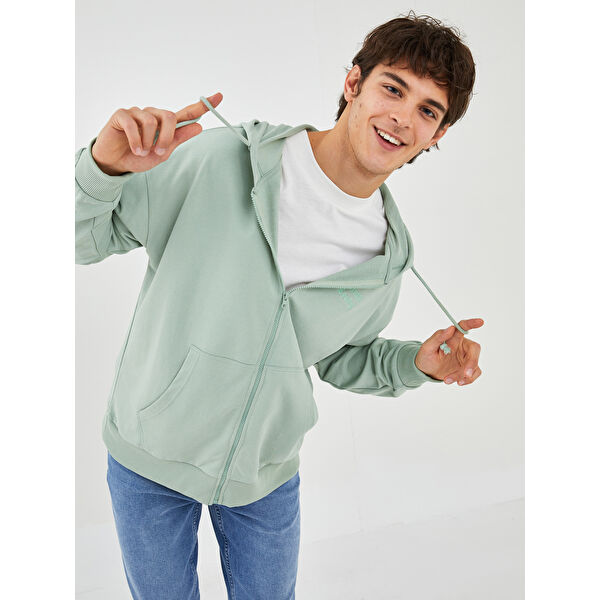 XSIDE Kapüşonlu Uzun Kollu Fermuarlı Erkek Sweatshirt XSIDE Kapüşonlu Uzun Kollu Fermuarlı Erkek Sweatshirt
