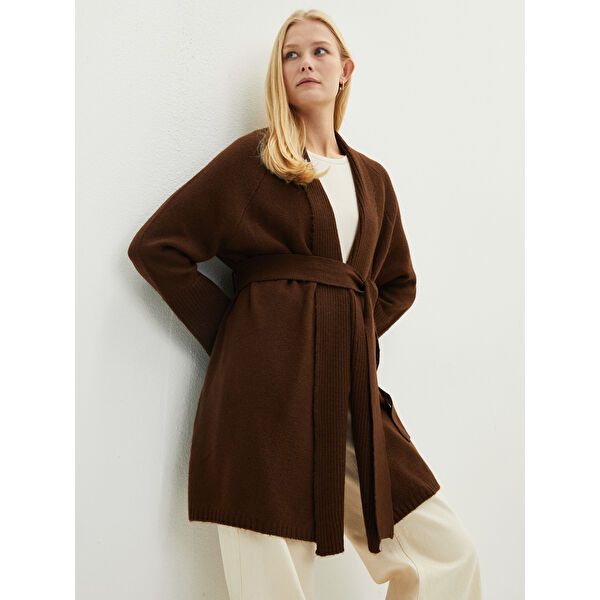 Kruvaze Yaka Düz Uzun Kollu Kadın Triko Hırka Kruvaze Yaka Düz Uzun Kollu Kadın Triko Hırka