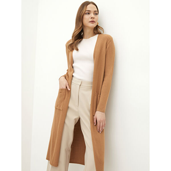 Kruvaze Yaka Düz Uzun Kollu Kadın Triko Hırka Kruvaze Yaka Düz Uzun Kollu Kadın Triko Hırka