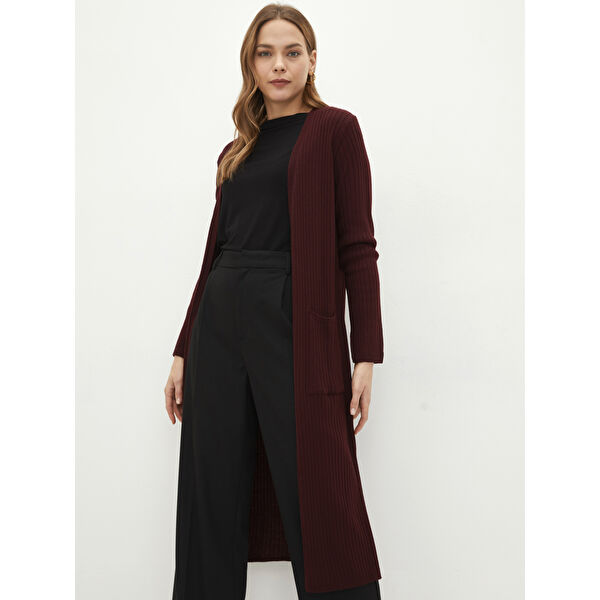 Kruvaze Yaka Düz Uzun Kollu Kadın Triko Hırka Kruvaze Yaka Düz Uzun Kollu Kadın Triko Hırka