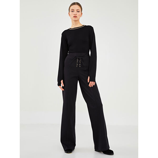 GAMZE SARAÇOĞLU X LCW VISION KADIN PANTOLON - STANDART FİT KUŞ GÖZÜ DETAYLI GENİŞ PAÇA GAMZE SARAÇOĞLU X LCW VISION KADIN PANTOLON - STANDART FİT KUŞ GÖZÜ DETAYLI GENİŞ PAÇA