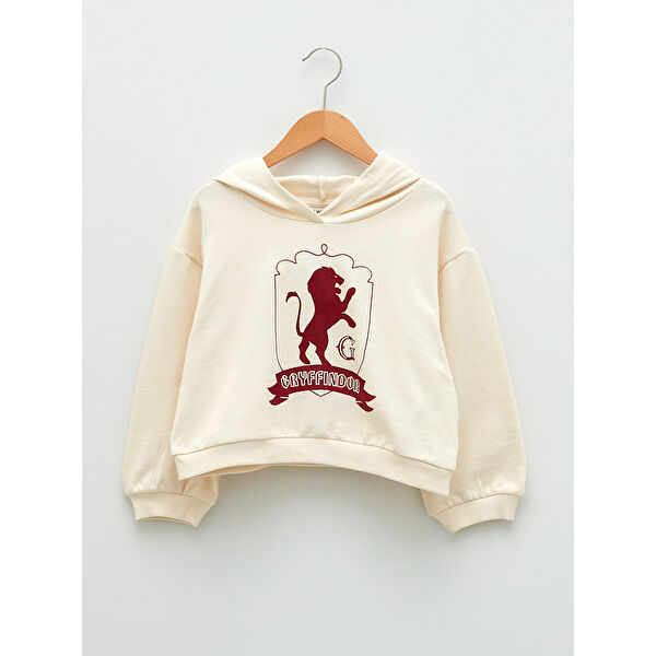 Kapüşonlu Harry Potter Baskılı Uzun Kollu Kız Çocuk Sweatshirt Kapüşonlu Harry Potter Baskılı Uzun Kollu Kız Çocuk Sweatshirt