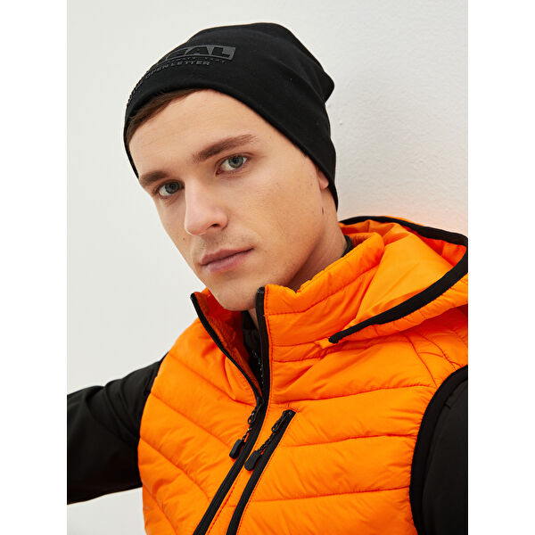 Etiket Baskılı Erkek Pamuklu Bere