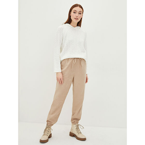 Beli Lastikli Düz Cep Detaylı Kadın Jogger Pantolon