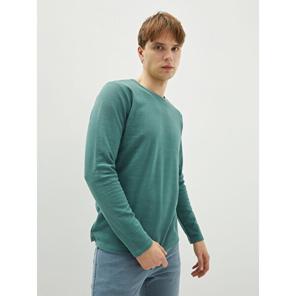 Bisiklet Yaka Uzun Kollu Erkek Basic Sweatshirt Bisiklet Yaka Uzun Kollu Erkek Basic Sweatshirt