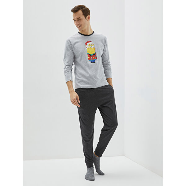 LCW DREAM Standart Kalıp Minyonlar Baskılı Erkek Pijama Takımı