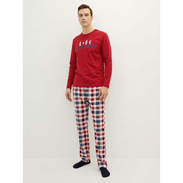 Standart Kalıp Ekose Erkek Pijama Takımı Standart Kalıp Ekose Erkek Pijama Takımı