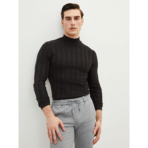 LCW CLASSIC Yarım Balıkçı Yaka Uzun Kollu Erkek Triko Kazak