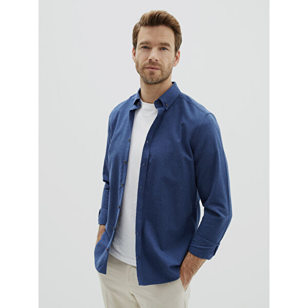 Slim Fit Uzun Kollu Erkek Gömlek