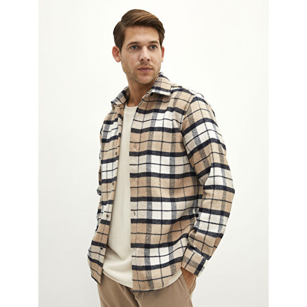 Slim Fit Uzun Kollu Ekose Erkek Oduncu Gömlek Slim Fit Uzun Kollu Ekose Erkek Oduncu Gömlek