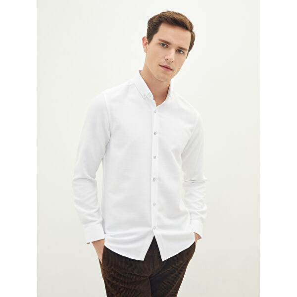 Slim Fit Uzun Kollu Erkek Gömlek