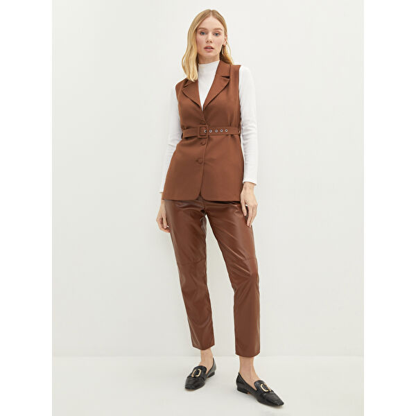 Beli Lastikli Rahat Kalıp Cep Detaylı Kadın Pantolon