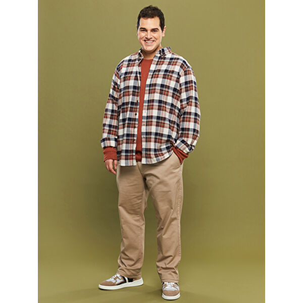 Büyük Beden Geniş Kalıp Erkek Chino Pantolon