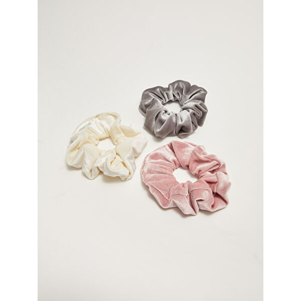 Kız Çocuk Kadife Kumaştan Lastikli Saç Tokası 3'lü Kız Çocuk Kadife Kumaştan Lastikli Saç Tokası 3'lü