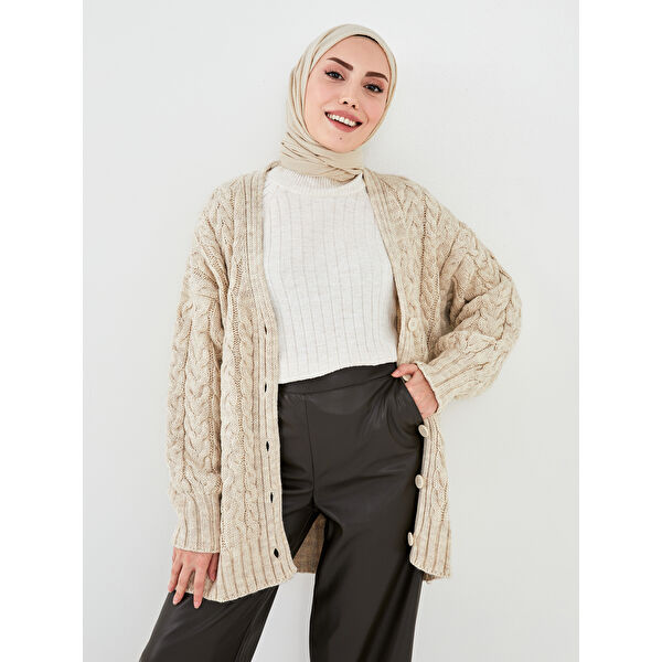 Balıkçı Yaka Düz Uzun Kollu Kadın Triko Tunik