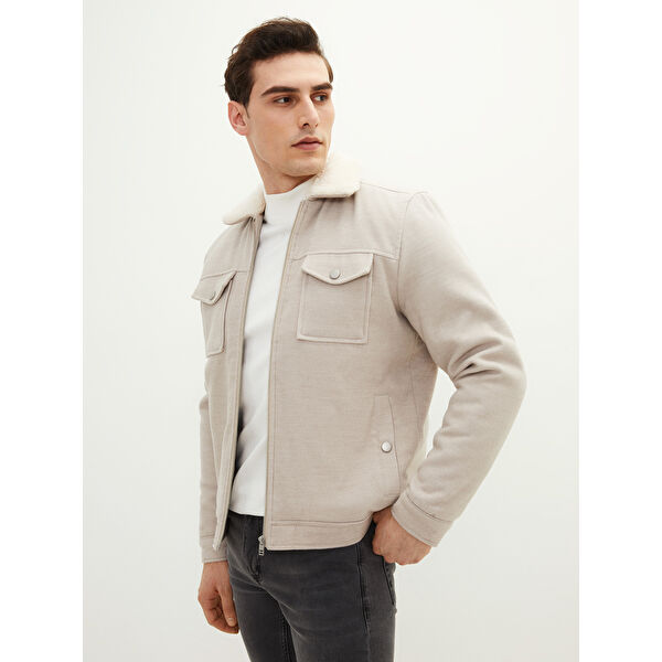 Slim Fit Kürk Yaka Erkek Mont Slim Fit Kürk Yaka Erkek Mont