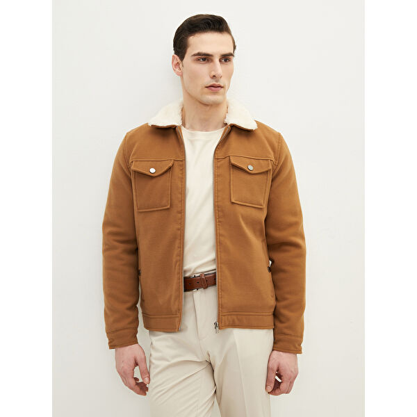 Slim Fit Kürk Yaka Erkek Mont Slim Fit Kürk Yaka Erkek Mont