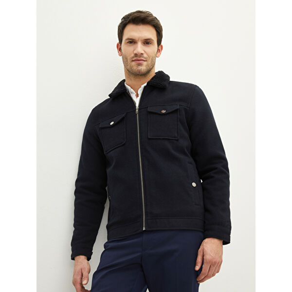 Slim Fit Kürk Yaka Erkek Mont Slim Fit Kürk Yaka Erkek Mont