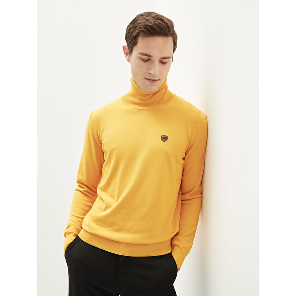 Balıkçı Yaka Uzun Kollu İnce Erkek Triko Kazak