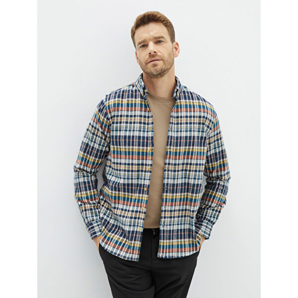 Regular Fit Uzun Kollu Ekose Erkek Oduncu Gömlek Ceket Regular Fit Uzun Kollu Ekose Erkek Oduncu Gömlek Ceket