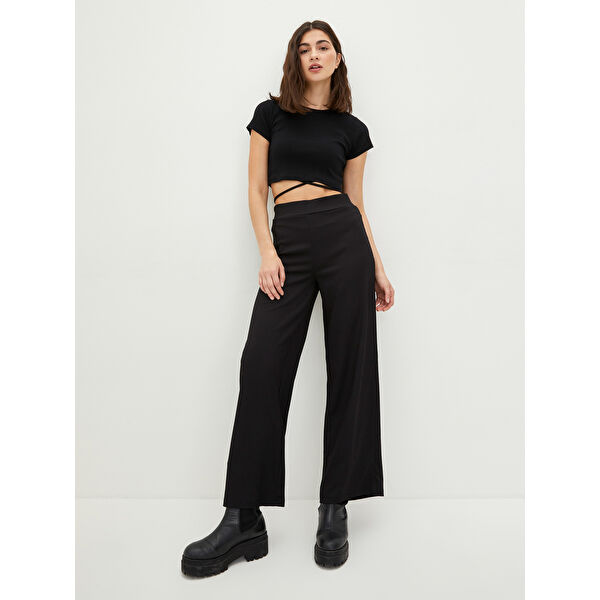 Normal Bel Slim Fit Düz Kadın Pantolon