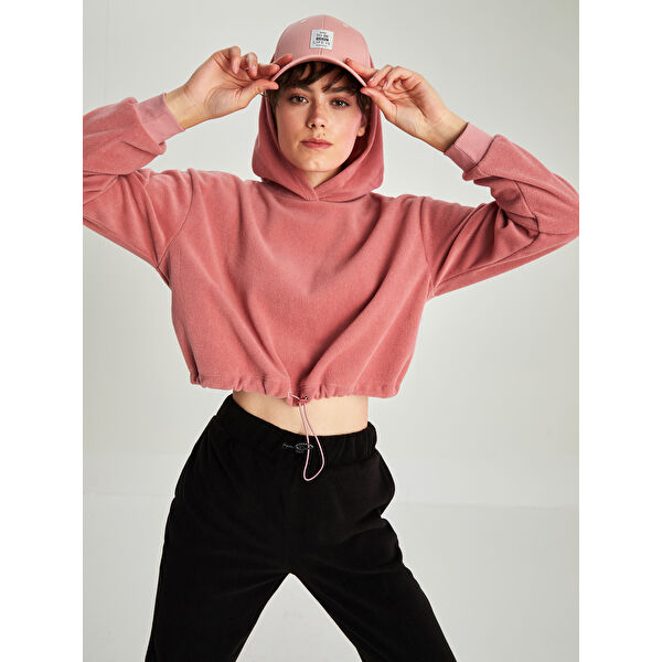 Kapüşonlu Düz Uzun Kollu Kadın Outdoor Sweatshirt Kapüşonlu Düz Uzun Kollu Kadın Outdoor Sweatshirt