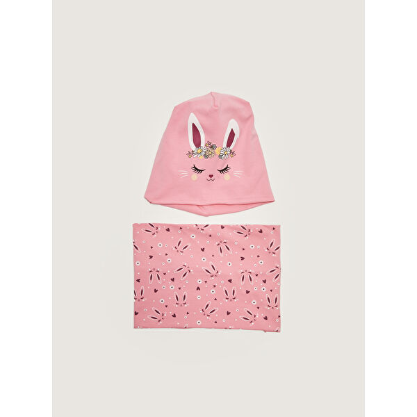 Kız Çocuk Baskılı Boyunluk ve Bere Kız Çocuk Baskılı Boyunluk ve Bere