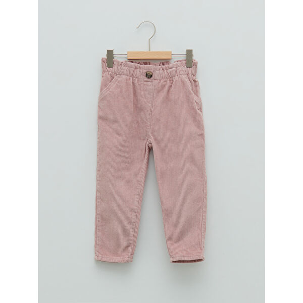Paperbag Fit Beli Lastikli Basic Kız Bebek Pantolon Paperbag Fit Beli Lastikli Basic Kız Bebek Pantolon
