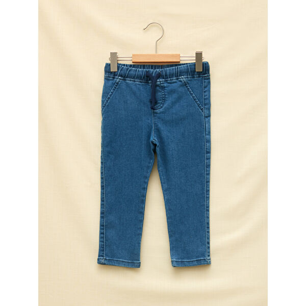 Beli Lastikli Basic Erkek Bebek Jean Pantolon Beli Lastikli Basic Erkek Bebek Jean Pantolon