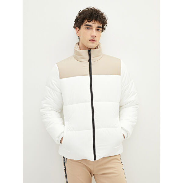 Rahat Kalıp Dik Yaka Erkek Şişme Mont Rahat Kalıp Dik Yaka Erkek Şişme Mont