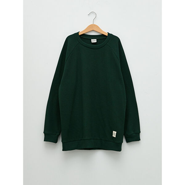 Bisiklet Yaka Basic Uzun Kollu Erkek Çocuk Sweatshirt
