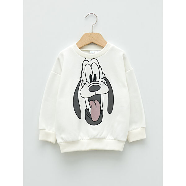 Bisiklet Yaka Uzun Kollu Pluto Baskılı Erkek Bebek Sweatshirt Bisiklet Yaka Uzun Kollu Pluto Baskılı Erkek Bebek Sweatshirt