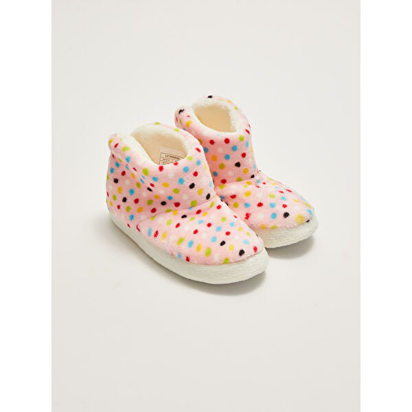 Puantiye Desenli Pelüş Kız Çocuk Ev Botu