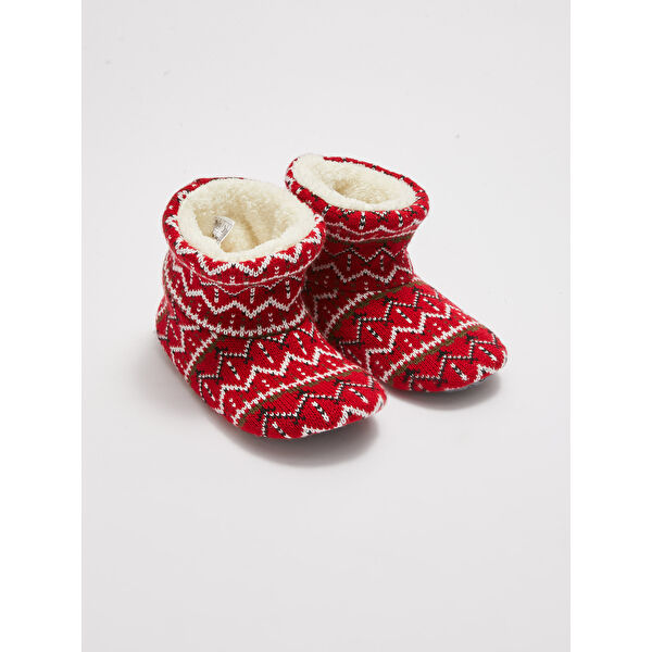 Yılbaşı Temalı Desenli Erkek Çocuk Ev Botu