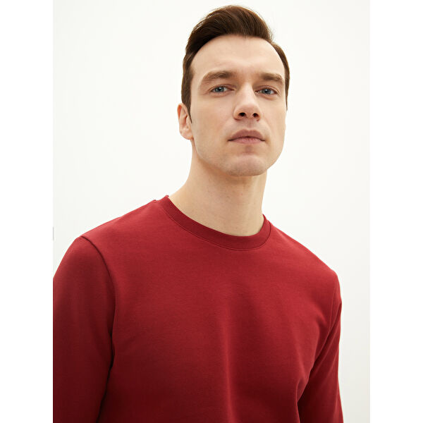 LCW BASIC Bisiklet Yaka Uzun Kollu Erkek Sweatshirt