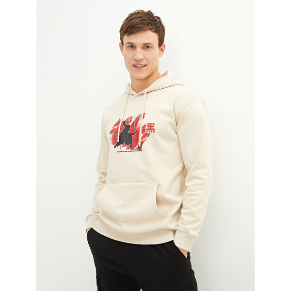 LCW CASUAL Oversize Kapüşonlu Uzun Kollu Baskılı Erkek Sweatshirt LCW CASUAL Oversize Kapüşonlu Uzun Kollu Baskılı Erkek Sweatshirt