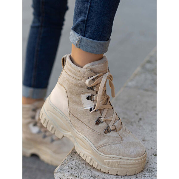 Dark Seer Bağcıklı Kalın Taban Kadın Bot