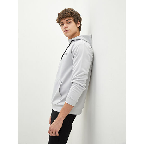 Oversize Kapüşonlu Uzun Kollu Baskılı Erkek Sweatshirt Oversize Kapüşonlu Uzun Kollu Baskılı Erkek Sweatshirt