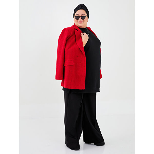 Önden Düğme Kapamalı Düz Uzun Kollu Tüvit Kumaş Kadın Ceket Önden Düğme Kapamalı Düz Uzun Kollu Tüvit Kumaş Kadın Ceket