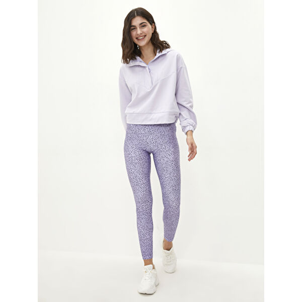 Beli Lastikli Desenli Kadın Tayt